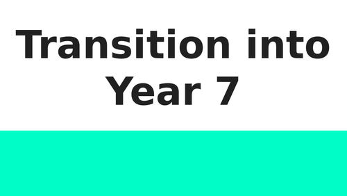 Year 7 Transition and Safety PSHE unit | Teaching Resources