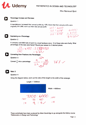 Mathematics in Design and Technology | Teaching Resources