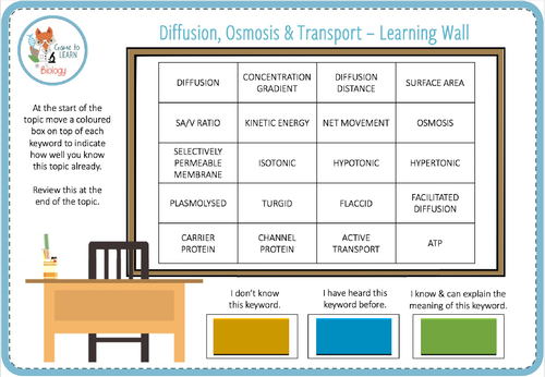 Diffusion, Osmosis & Transport - Digital Learning Wall (KS4) | Teaching ...