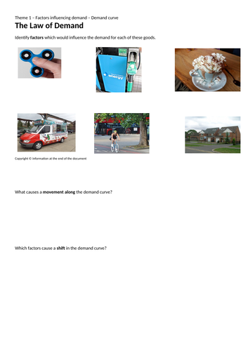 08. Law of Demand (Slides, Activities and Notes)- Edexcel A-Level ...