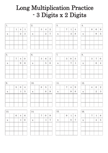 Long Multiplication Worksheet: Boost Your Skills With Column Method ...