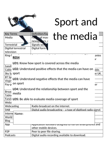 CNAT Sport Studies R054 Workbook | Teaching Resources