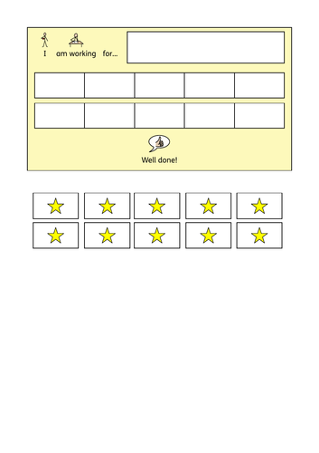 Working For...Rewards Token Board (Widgit) | Teaching Resources