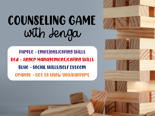 SEL - Counseling Jenga Game Prompts | Teaching Resources