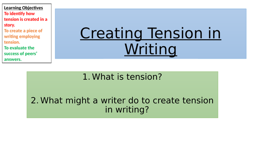 Create Tension in Writing - A Whole Town's Sleeping | Teaching Resources