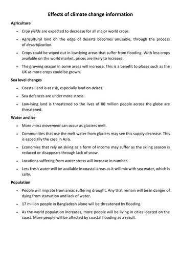 KS4 AQA GCSE Chemistry (Science) Global Warming Lesson | Teaching Resources