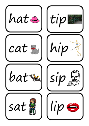 eyfs sen yr1 rhyming word cards game | Teaching Resources