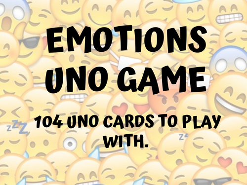 UNO Emotions Game with Emojis | Teaching Resources