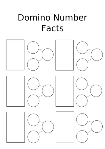 Domino Part Whole Number Facts | Teaching Resources