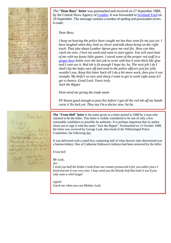 Jack the Ripper Resource Bundle - 4 lessons on Jack & Tasks Victorian ...
