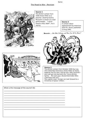 The Road to World War Two - Inter War Years WW2 Hitler | Teaching Resources