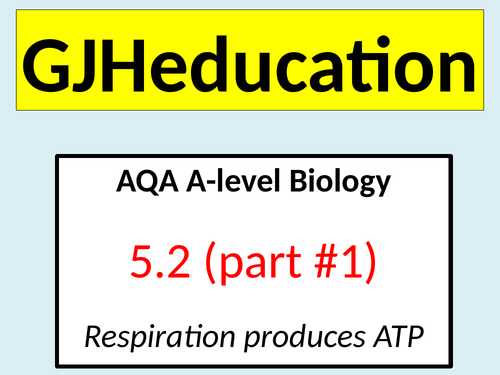 Respiration produces ATP (AQA A-level Biology) | Teaching Resources