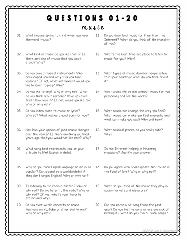 Daily Writing Prompts | Music | Middle and High School | Teaching Resources