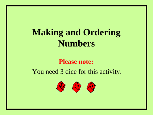 Making and Ordering Numbers | Teaching Resources
