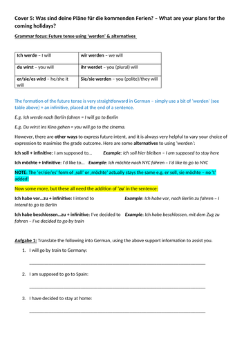 German holidays - cover/revision | Teaching Resources