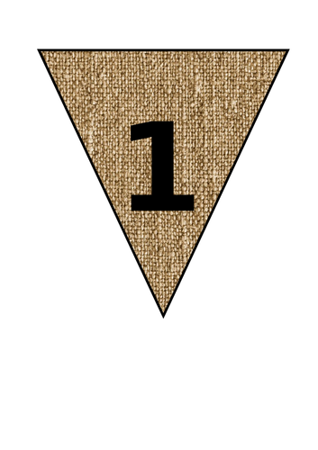 Reggio inspired numbers on Hessian bunting | Teaching Resources