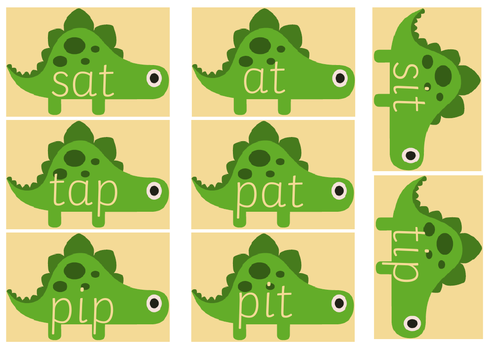 dinosaur themed phonic cards | Teaching Resources