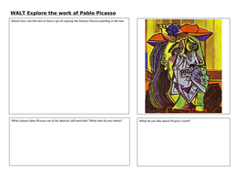 Picasso Worksheet- Exploring the work of Picasso | Teaching Resources