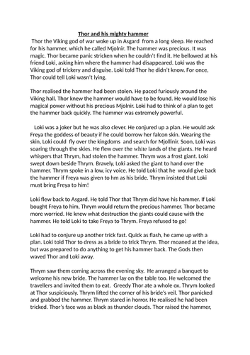 Viking saga talk for writing unit | Teaching Resources