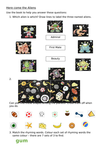 Here Come The Aliens - Colin McNaughton | Teaching Resources