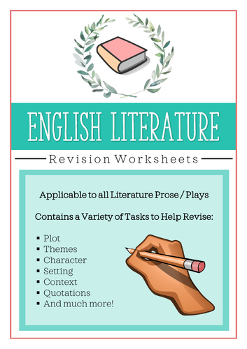 English Literature Revision Booklet | Teaching Resources