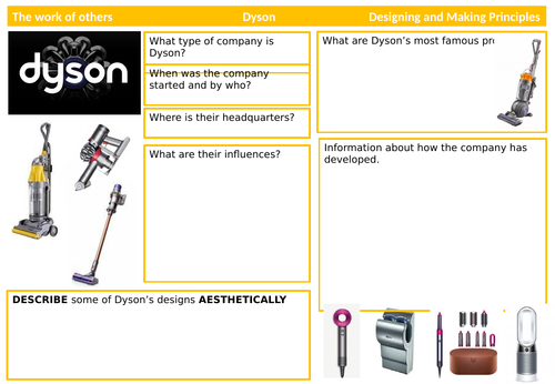 The work of others - Dyson | Teaching Resources