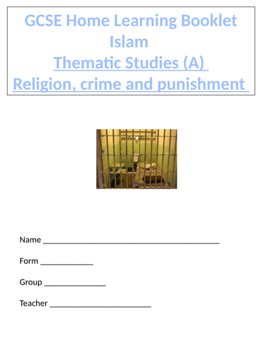 Post covid-GCSE Religious Studies home learning booklet -Islam ...