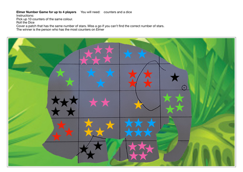 Elmer numbers to 10 games *Easy Preparation* | Teaching Resources