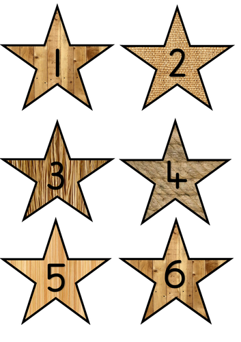 1-20 natural stars for display | Teaching Resources
