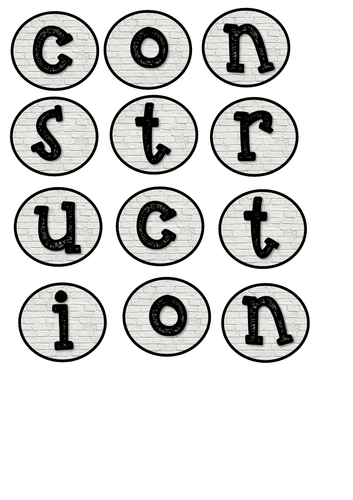 construction lettering | Teaching Resources