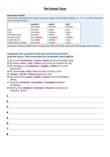 GCSE Spanish - Module 1 - Las Vacaciones | Teaching Resources