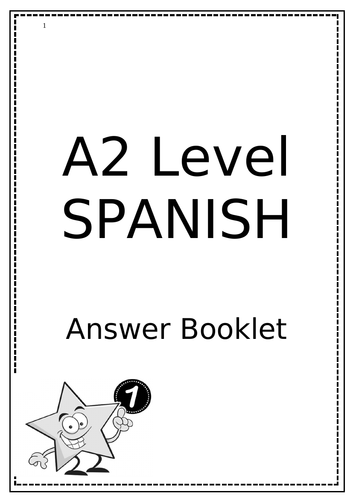 A2 Level Spanish Vocab Booklet and Answers | Teaching Resources