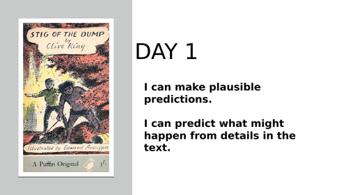 STIG OF THE DUMP KS2 - COMPREHENSION WEEKS WORTH OF READING PLANS AND ...