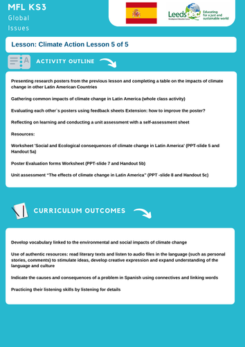 Spanish - Consequences of Climate Change | Teaching Resources