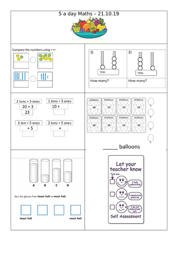 5 a day Maths Year 2 | Teaching Resources