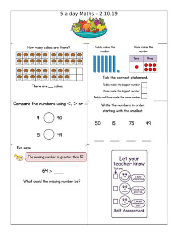 5 a day Maths Year 2 | Teaching Resources