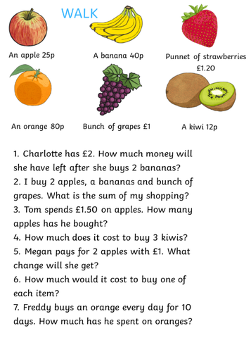 Multiples of money worksheet | Teaching Resources