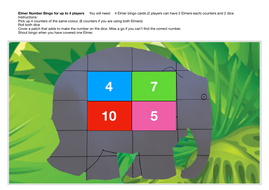Elmer Bingo-Number bonds to 12 *Easy Prep* | Teaching Resources
