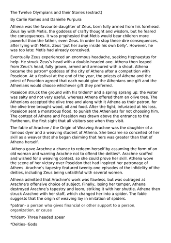 Percy Jackson and Greek Mythology: AQA Language Paper Reading and ...