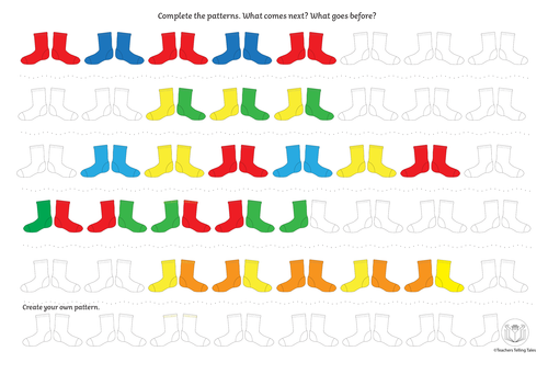 Socks Repeat Patterns | Teaching Resources