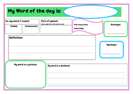 Word of the day | Teaching Resources