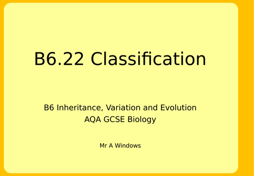 B6 Inheritance, Variation and Evolution - AQA GCSE Biology (9-1 ...