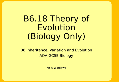 B6 Inheritance, Variation and Evolution - AQA GCSE Biology (9-1) | Teaching Resources