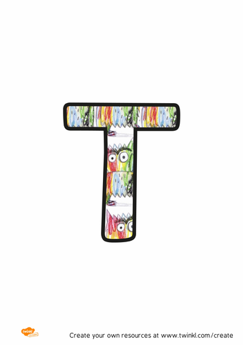 Colour Monster Lettering | Teaching Resources