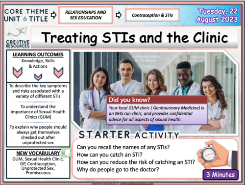 STI / STD GUM Clinics - Sexual Health | Teaching Resources