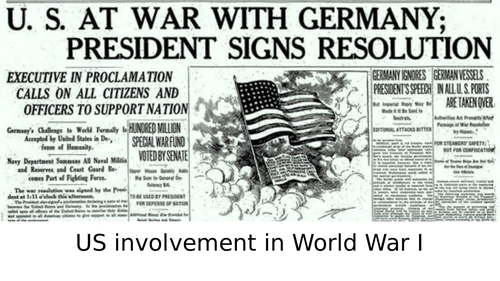 International Relations 12. US in World War I | Teaching Resources