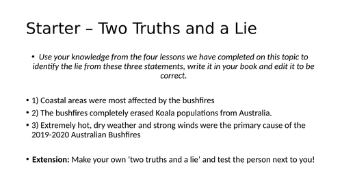 2019/2020 Australian Bushfires - Complete Scheme of Work | Teaching ...