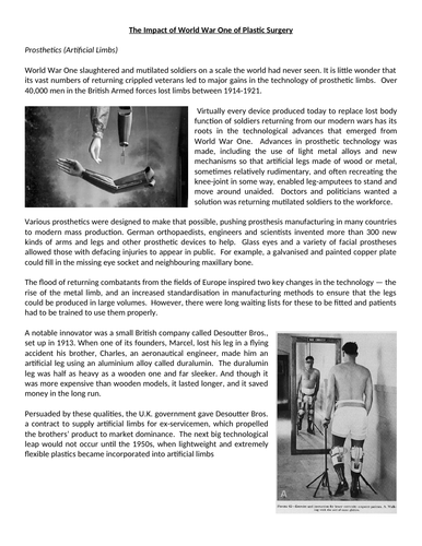 Harold Gillies: Plastic Surgery in World War One | Teaching Resources
