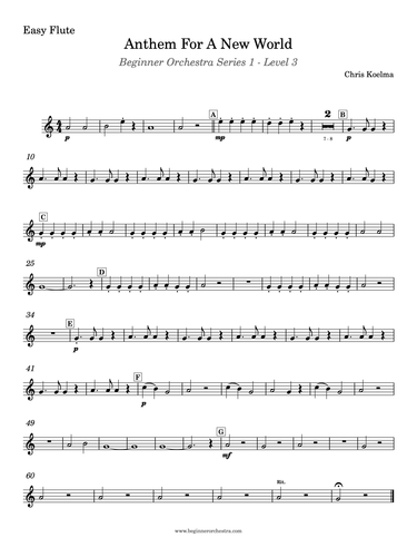 Anthem For A New World - Full Beginner Orchestra Piece | Teaching Resources