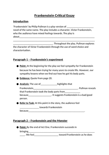 Frankenstein Play Complete Unit | Teaching Resources